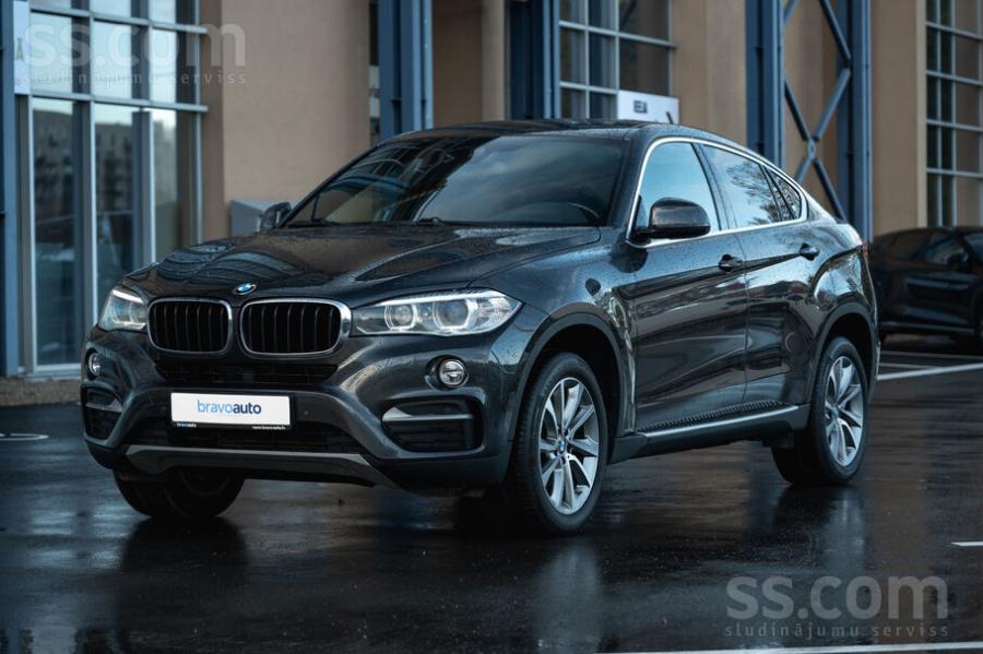 Grey BMW X6 2017 in Riga, with an engine capacity of 3.00 L and mileage of 198 thousand km for 22990 €, photo 1 on AUTOMOTO.COM.LV