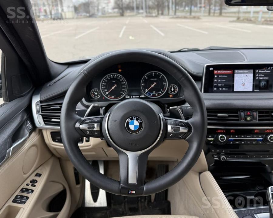 Grey BMW X6 2017 in Riga, with an engine capacity of 3.00 L and mileage of 297 thousand km for 21900 €, photo 12 on AUTOMOTO.COM.LV