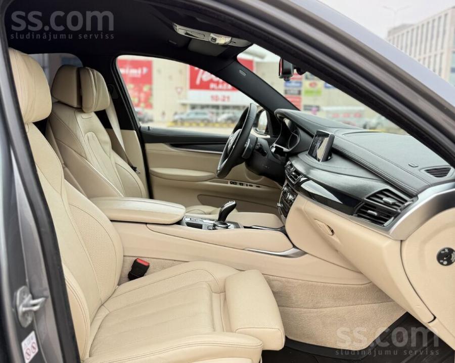 Grey BMW X6 2017 in Riga, with an engine capacity of 3.00 L and mileage of 297 thousand km for 21900 €, photo 15 on AUTOMOTO.COM.LV