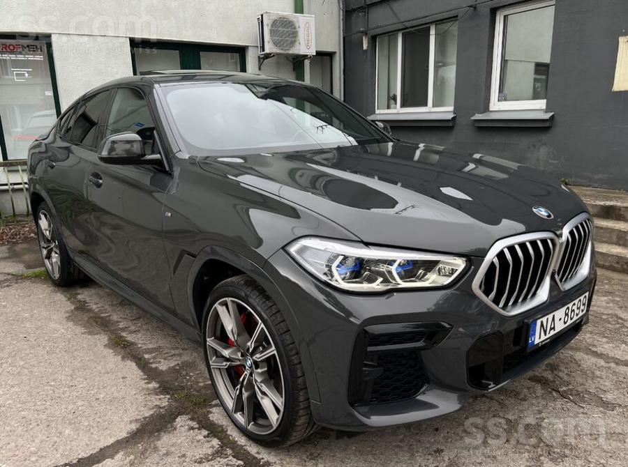 Pelēks BMW X6 2021 Rīga, ar dzinēja tilpumu 3.00 L un nobraukumu 102 tūkst. km par 59500 €, foto 1 vietnē AUTOMOTO.COM.LV