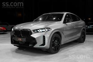 Grey BMW X6 2023 in Riga, with an engine capacity of 3.00 L and mileage of 28 thousand km for 77000 €, photo  on AUTOMOTO.COM.LV