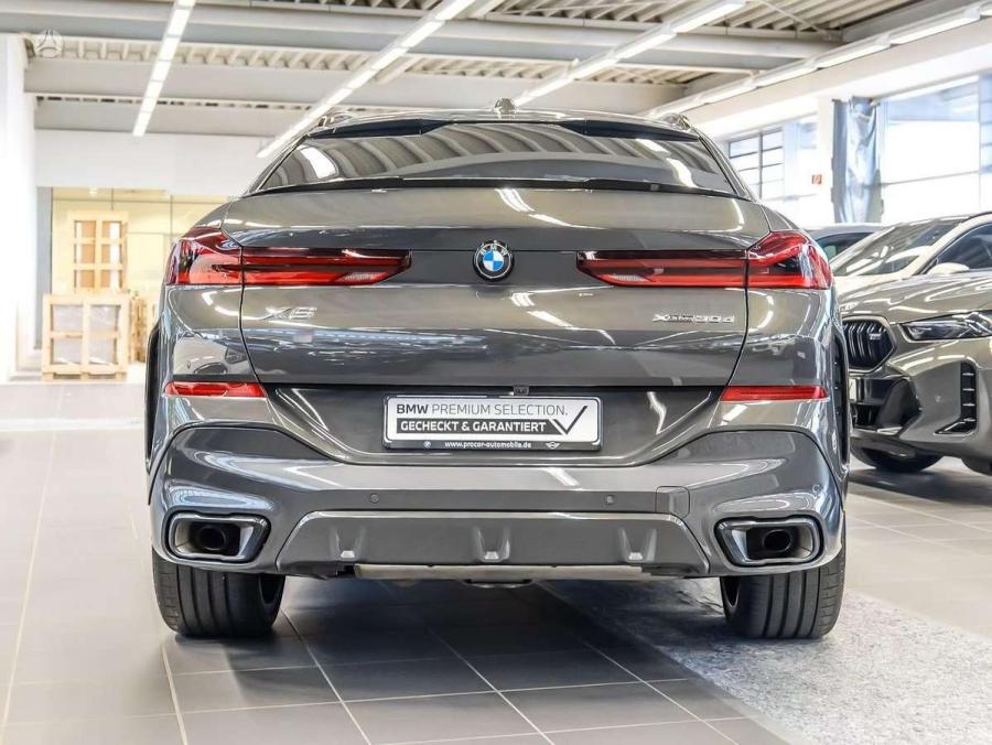 Grey BMW X6 2024 in Vilnius, with an engine capacity of 2.99 L and mileage of 24 thousand km for 81899 €, photo 4 on AUTOMOTO.COM.LV