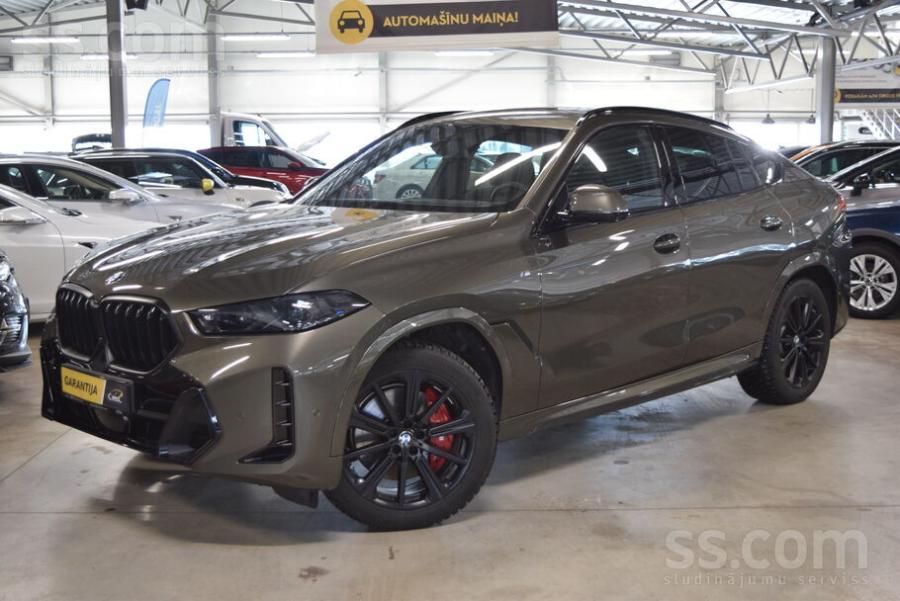 Grey BMW X6 2024 in Riga, with an engine capacity of 3.00 L and mileage of 26 thousand km for 84500 €, photo 1 on AUTOMOTO.COM.LV