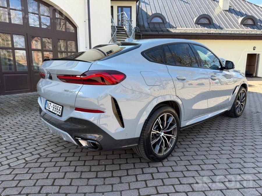 Grey BMW X6 2024 in Rezekne, with an engine capacity of 3.00 L and mileage of 71 thousand km for 71500 €, photo 4 on AUTOMOTO.COM.LV