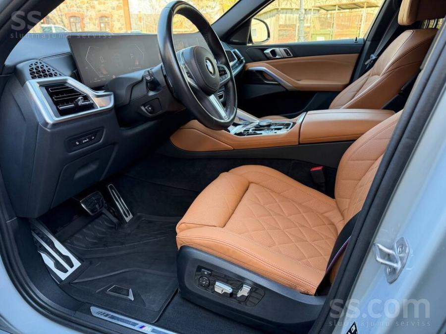 Grey BMW X6 2024 in Rezekne, with an engine capacity of 3.00 L and mileage of 71 thousand km for 71500 €, photo 8 on AUTOMOTO.COM.LV
