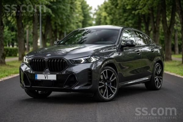 Grey BMW X6 2024 in Riga, with an engine capacity of 3.00 L and mileage of 53 thousand km for 91300 €, photo 2 on AUTOMOTO.COM.LV