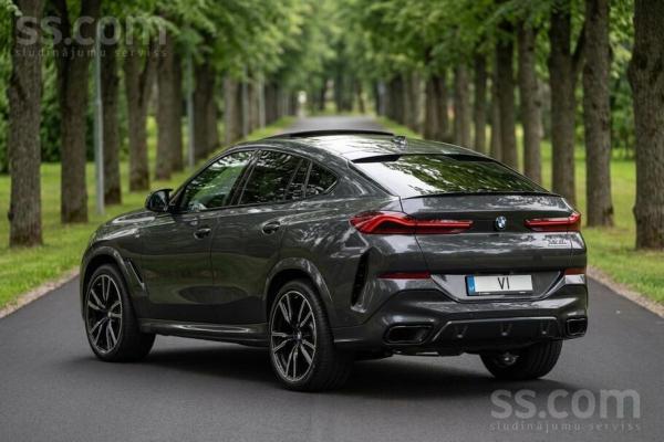 Grey BMW X6 2024 in Riga, with an engine capacity of 3.00 L and mileage of 53 thousand km for 91300 €, photo 4 on AUTOMOTO.COM.LV