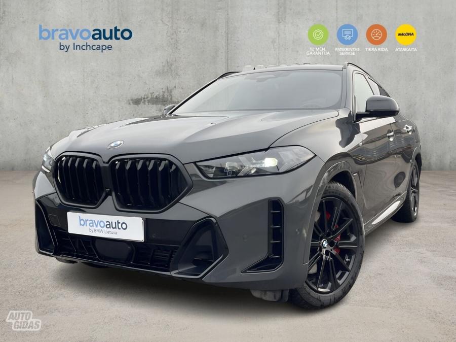 Pelēks BMW X6 2025 Kauņa, ar dzinēja tilpumu 3.00 L un nobraukumu 8 tūkst. km par 91442 €, foto 1 vietnē AUTOMOTO.COM.LV