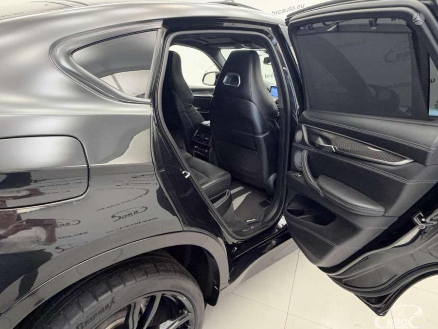 Melns BMW X6 M 2017 Viļņa, ar dzinēja tilpumu 4.40 L un nobraukumu 91 tūkst. km par 23900 €, foto 15 vietnē AUTOMOTO.COM.LV