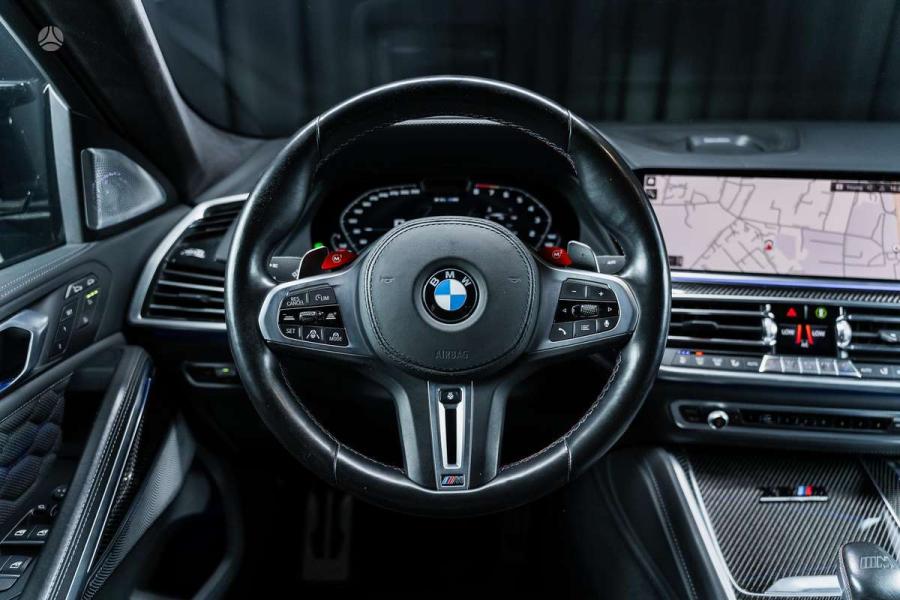 Black BMW X6 M 2022 in Vilnius, with an engine capacity of 4.40 L and mileage of 40 thousand km for 88000 €, photo 22 on AUTOMOTO.COM.LV