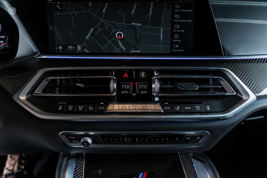 Black BMW X6 M 2022 in Vilnius, with an engine capacity of 4.40 L and mileage of 40 thousand km for 88000 €, photo 30 on AUTOMOTO.COM.LV