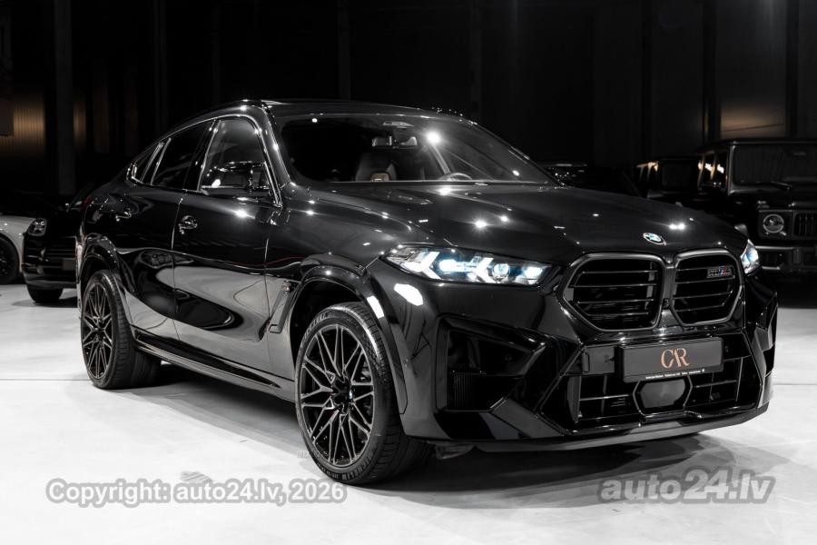 Black BMW X6 M 2024 in Riga, with an engine capacity of 4.40 L and mileage of 17 thousand km for 115000 €, photo 3 on AUTOMOTO.COM.LV