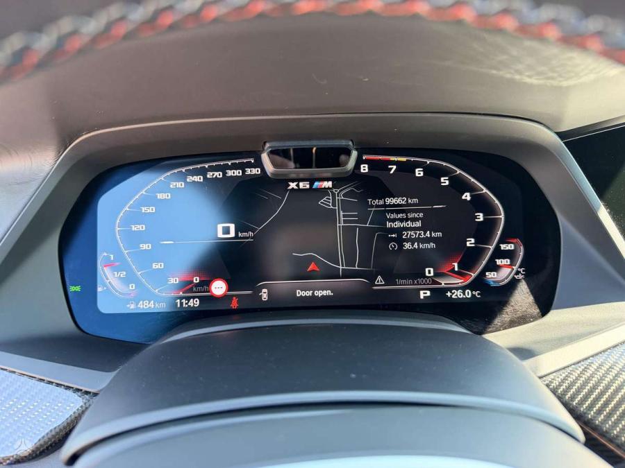 Zils BMW X6 M 2020 Klaipėda, ar dzinēja tilpumu 4.40 L un nobraukumu 100 tūkst. km par 65000 €, foto 11 vietnē AUTOMOTO.COM.LV