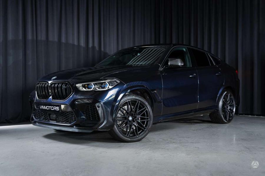 Zils BMW X6 M 2022 Viļņa, ar dzinēja tilpumu 4.40 L un nobraukumu 66 tūkst. km par 69999 €, foto 1 vietnē AUTOMOTO.COM.LV