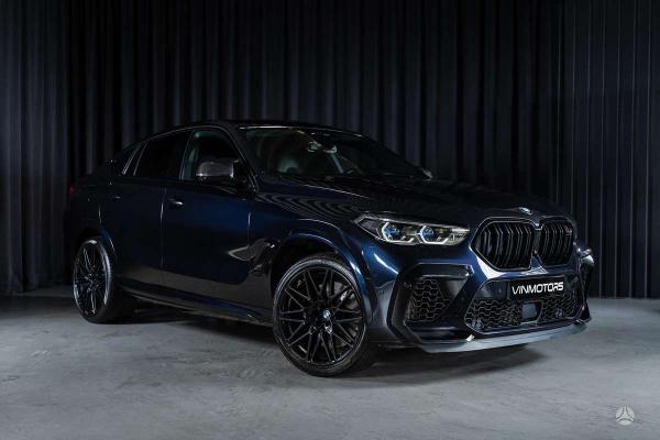 Blue BMW X6 M 2022 in Vilnius, with an engine capacity of 4.40 L and mileage of 66 thousand km for 69999 €, photo 4 on AUTOMOTO.COM.LV
