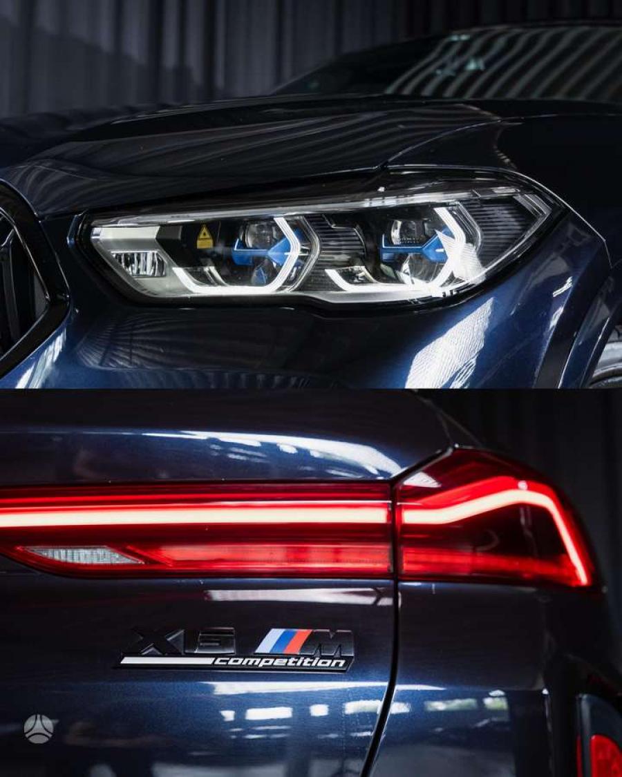 Zils BMW X6 M 2022 Viļņa, ar dzinēja tilpumu 4.40 L un nobraukumu 66 tūkst. km par 69999 €, foto 9 vietnē AUTOMOTO.COM.LV