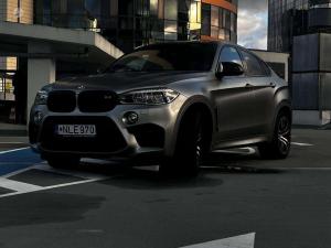 Grey BMW X6 M 2017 in Vilnius, with an engine capacity of 4.40 L and mileage of 68 thousand km for 34000 €, photo 3 on AUTOMOTO.COM.LV