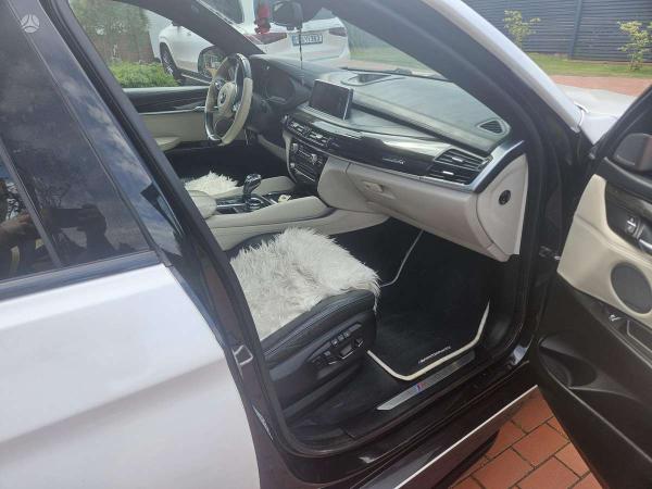 White BMW X6 M 2015 in Elektrenai, with an engine capacity of 2.99 L and mileage of 396 thousand km for 22499 €, photo 7 on AUTOMOTO.COM.LV