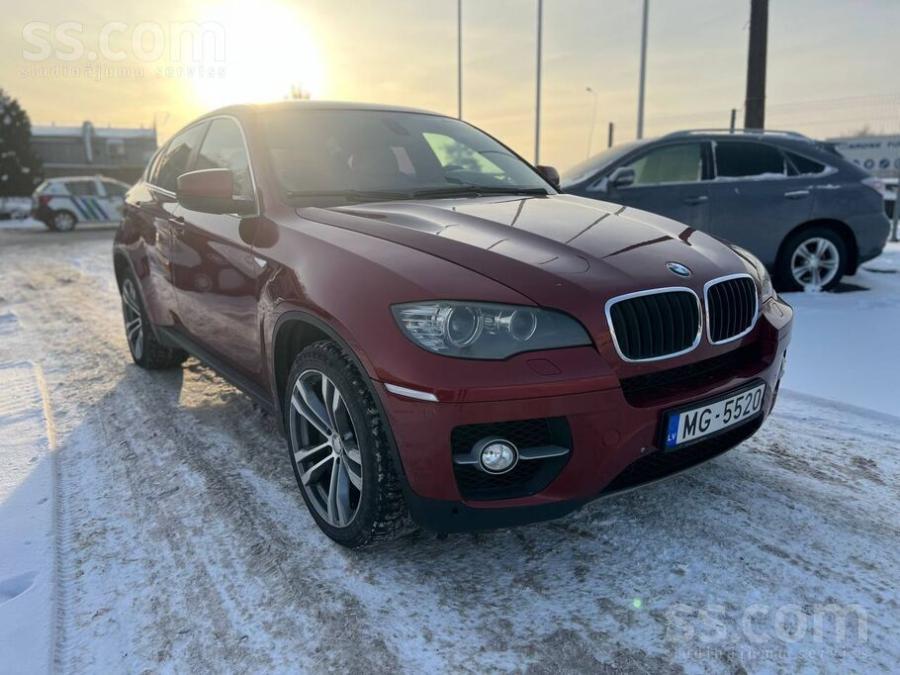 Red BMW X6 2008 in Riga, with an engine capacity of 3.00 L and mileage of 325 thousand km for 7990 €, photo 2 on AUTOMOTO.COM.LV