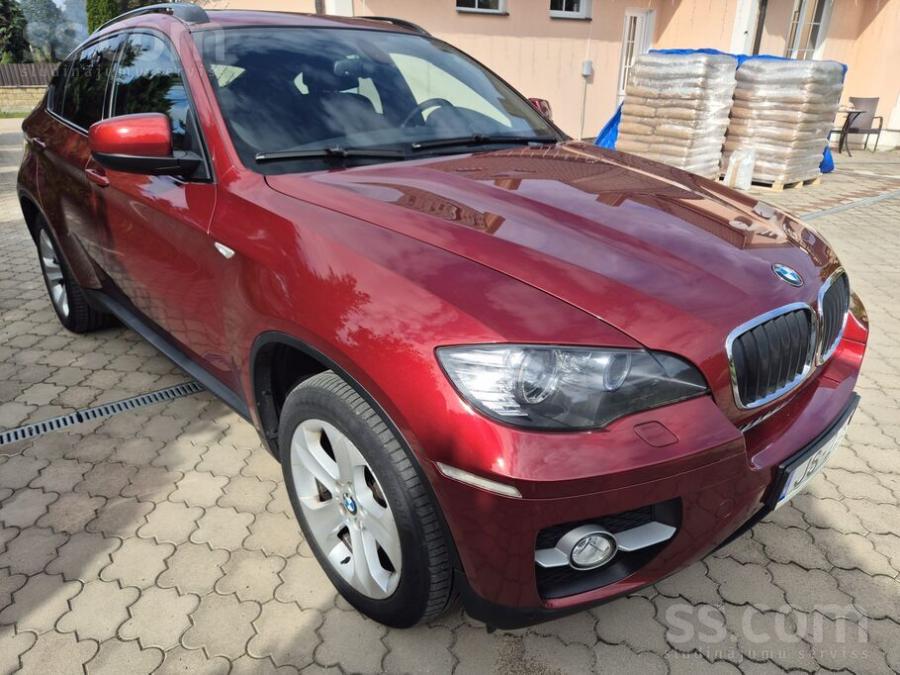 Red BMW X6 2009 in Daugavpils, with an engine capacity of 3.00 L and mileage of 315 thousand km for 11200 €, photo 3 on AUTOMOTO.COM.LV