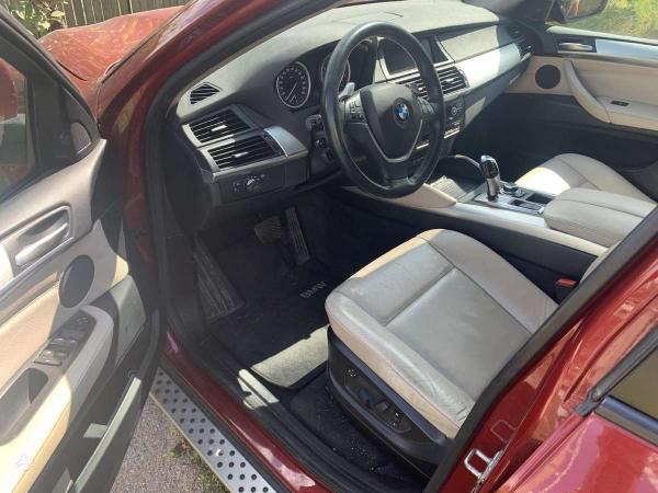 Red BMW X6 2010 in Klaipeda, with an engine capacity of 2.98 L and mileage of 210 thousand km for 9500 €, photo 7 on AUTOMOTO.COM.LV