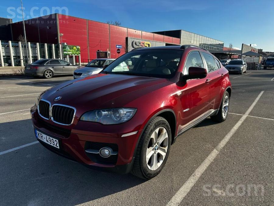 Красный БМВ Х6 2012 в Рига, объемом двигателя 3.00 л и пробегом 250 тыс. км за 10000 €, фото 1 на AUTOMOTO.COM.LV