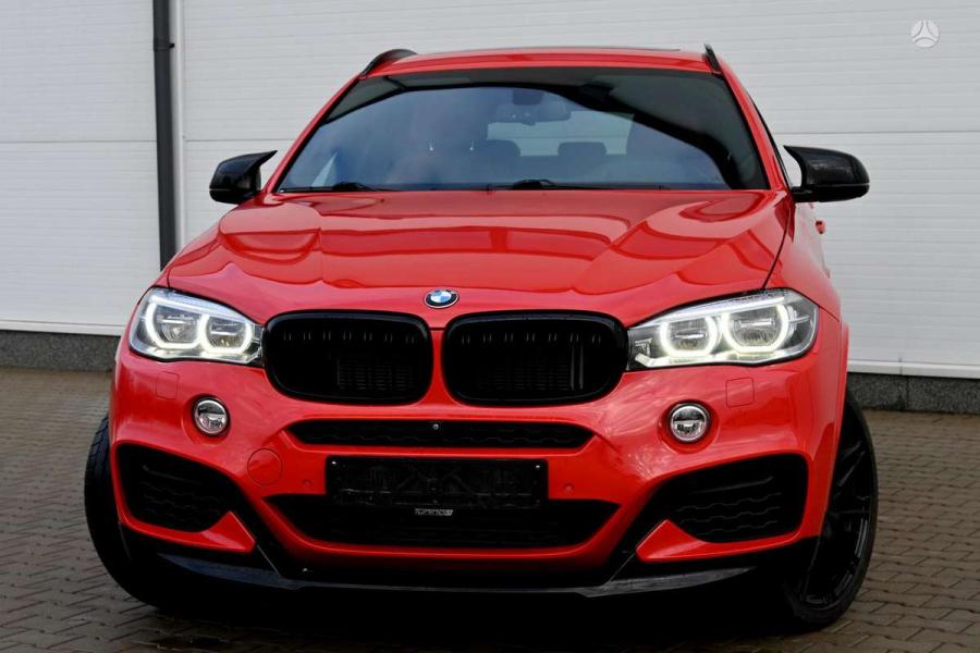 Red BMW X6 2015 in Kretinga, with an engine capacity of 2.98 L and mileage of 128 thousand km for 28999 €, photo 2 on AUTOMOTO.COM.LV