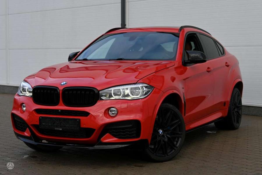 Red BMW X6 2015 in Kretinga, with an engine capacity of 2.98 L and mileage of 128 thousand km for 28999 €, photo 3 on AUTOMOTO.COM.LV