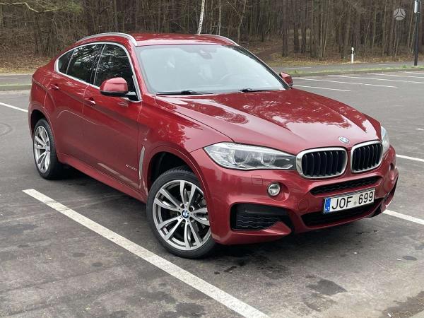 Red BMW X6 2017 in Vilnius, with an engine capacity of 2.99 L and mileage of 190 thousand km for 22200 €, photo 1 on AUTOMOTO.COM.LV