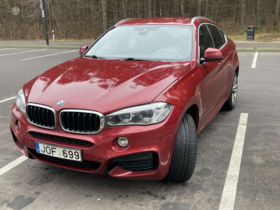 Sarkans BMW X6 2017 Viļņa, ar dzinēja tilpumu 2.99 L un nobraukumu 190 tūkst. km par 22200 €, foto 2 vietnē AUTOMOTO.COM.LV