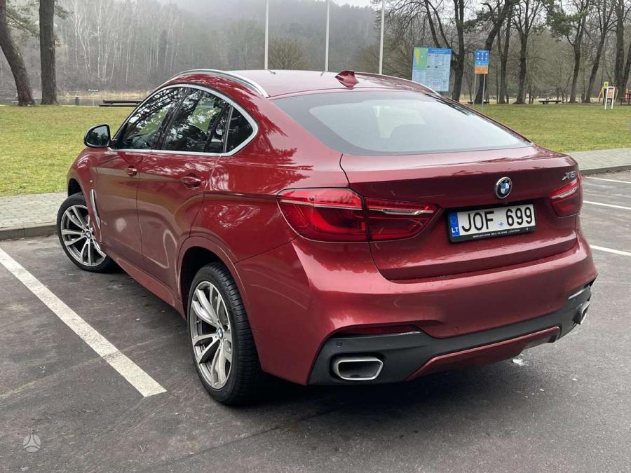 Sarkans BMW X6 2017 Viļņa, ar dzinēja tilpumu 2.99 L un nobraukumu 190 tūkst. km par 22200 €, foto 7 vietnē AUTOMOTO.COM.LV
