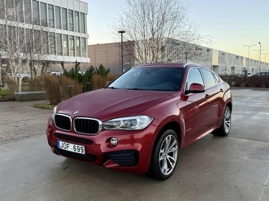 Sarkans BMW X6 2017 Viļņa, ar dzinēja tilpumu 2.99 L un nobraukumu 190 tūkst. km par 23500 €, foto 1 vietnē AUTOMOTO.COM.LV
