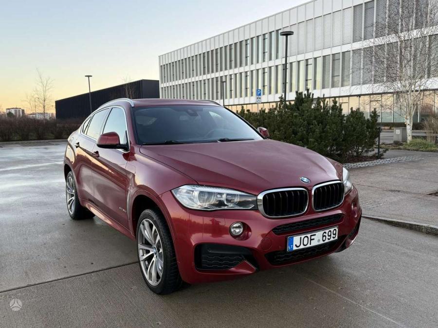 Sarkans BMW X6 2017 Viļņa, ar dzinēja tilpumu 2.99 L un nobraukumu 190 tūkst. km par 23500 €, foto 3 vietnē AUTOMOTO.COM.LV