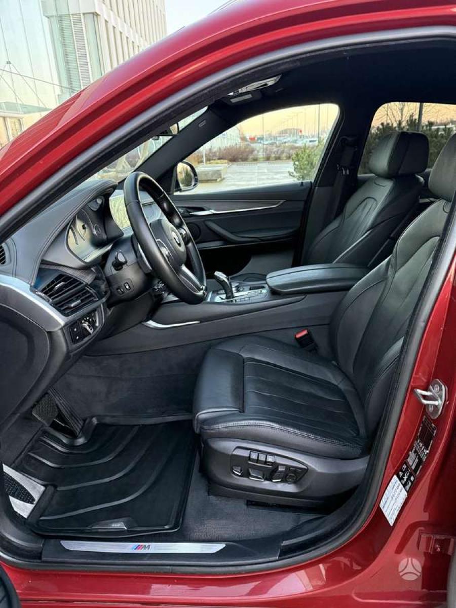Red BMW X6 2017 in Vilnius, with an engine capacity of 2.99 L and mileage of 191 thousand km for 22900 €, photo 22 on AUTOMOTO.COM.LV