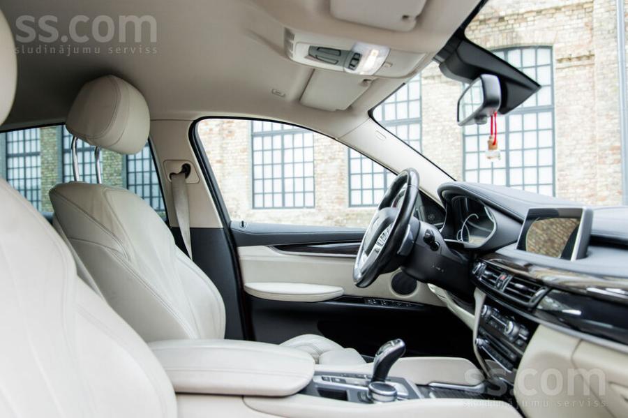 Red BMW X6 2017 in Riga, with an engine capacity of 3.00 L and mileage of 175 thousand km for 29000 €, photo 9 on AUTOMOTO.COM.LV