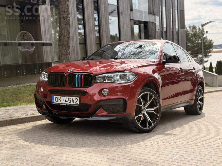 Sarkans BMW X6 2017 Rīga, ar dzinēja tilpumu 3.00 L un nobraukumu 109 tūkst. km par 32500 €, foto 1 vietnē AUTOMOTO.COM.LV