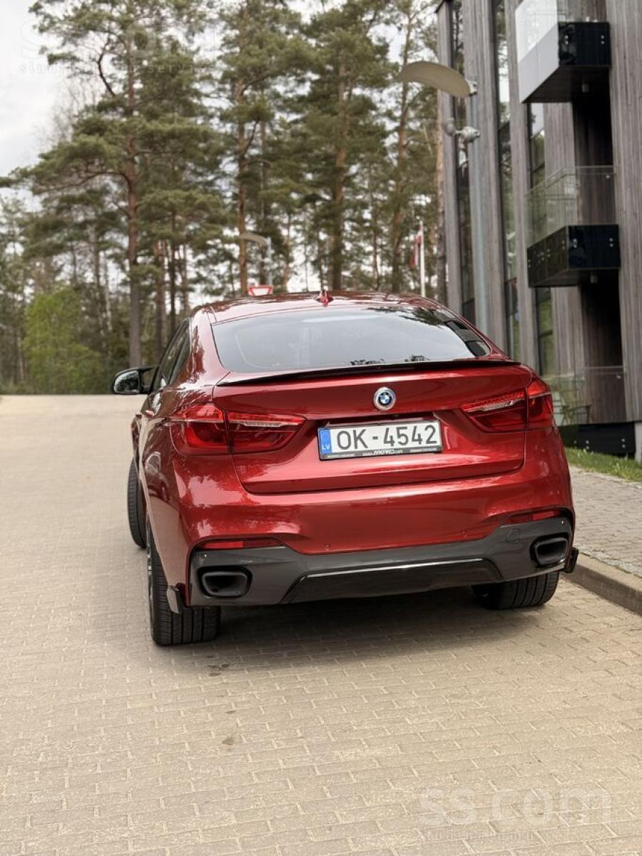 Sarkans BMW X6 2017 Rīga, ar dzinēja tilpumu 3.00 L un nobraukumu 109 tūkst. km par 32500 €, foto 5 vietnē AUTOMOTO.COM.LV