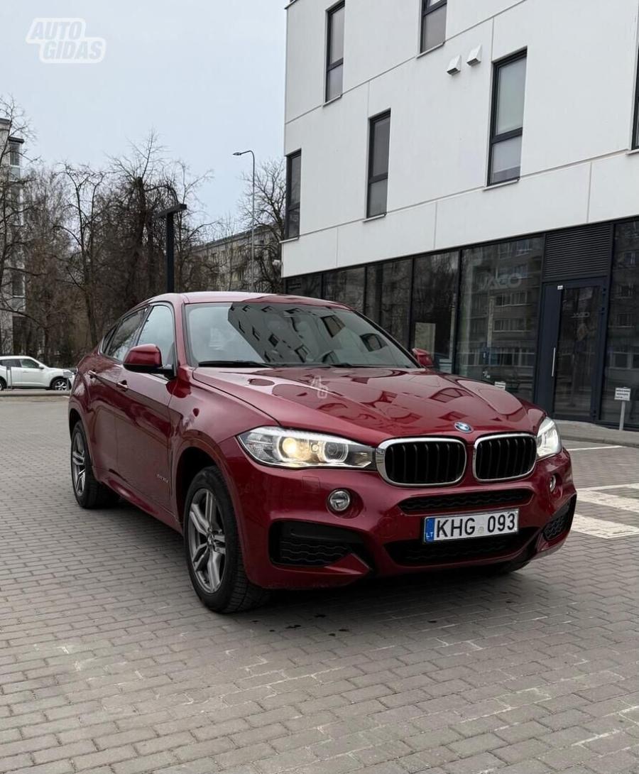 Red BMW X6 2018 in Vilnius, with an engine capacity of 3.00 L and mileage of 243 thousand km for 26200 €, photo 1 on AUTOMOTO.COM.LV
