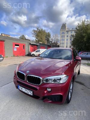 Red BMW X6 2018 in Riga, with an engine capacity of 3.00 L and mileage of 145 thousand km for 28500 €, photo  on AUTOMOTO.COM.LV