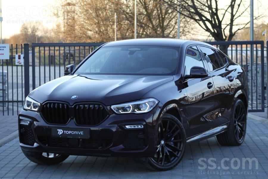 Red BMW X6 2020 in Jelgava, with an engine capacity of 3.00 L and mileage of 109 thousand km for 53900 €, photo 4 on AUTOMOTO.COM.LV