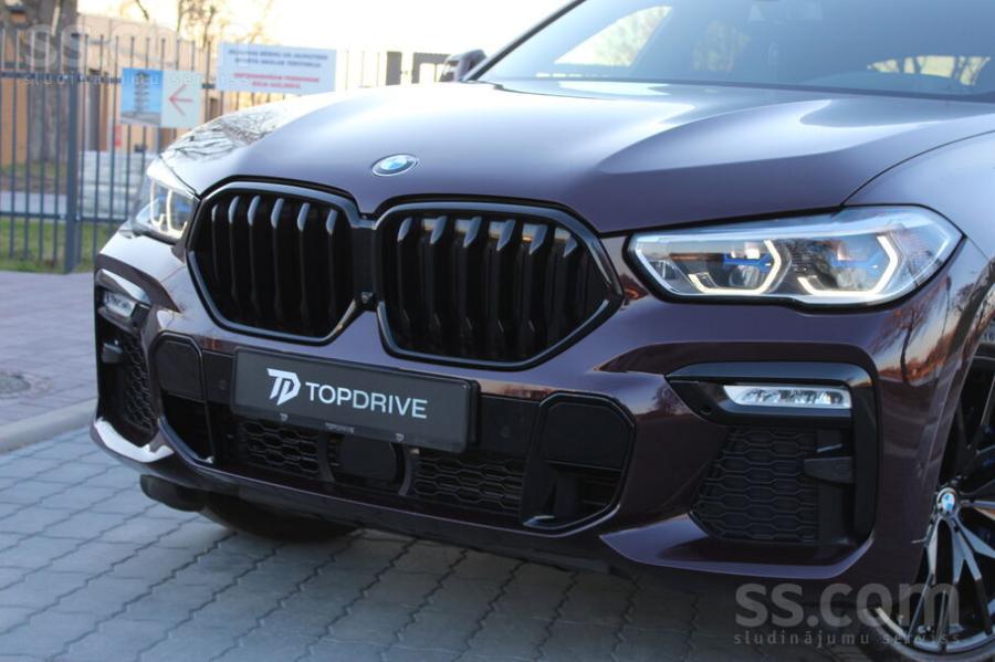 Red BMW X6 2020 in Jelgava, with an engine capacity of 3.00 L and mileage of 109 thousand km for 53900 €, photo 8 on AUTOMOTO.COM.LV
