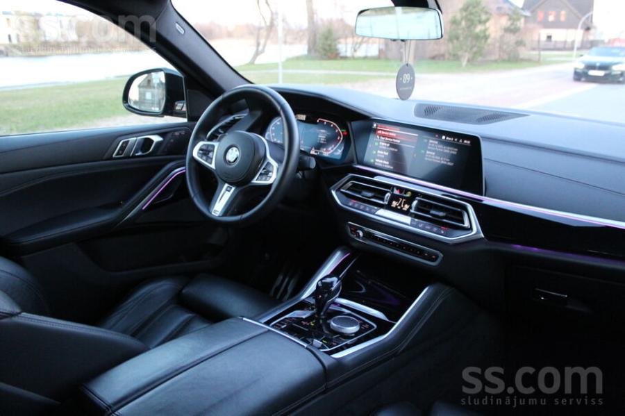 Red BMW X6 2020 in Jelgava, with an engine capacity of 3.00 L and mileage of 109 thousand km for 53900 €, photo 14 on AUTOMOTO.COM.LV