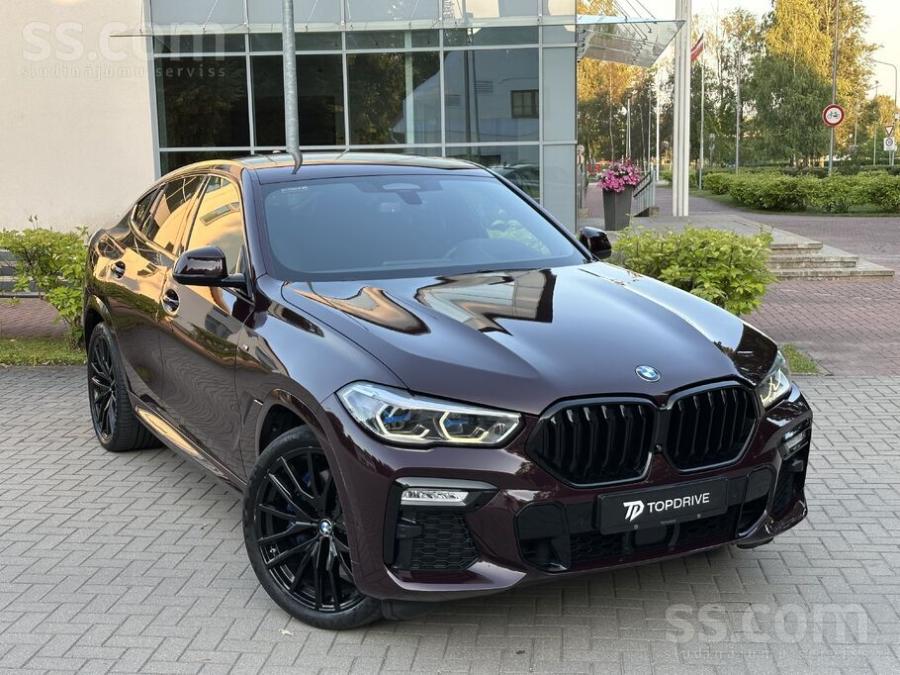 Red BMW X6 2020 in Jelgava, with an engine capacity of 3.00 L and mileage of 118 thousand km for 53500 €, photo 1 on AUTOMOTO.COM.LV