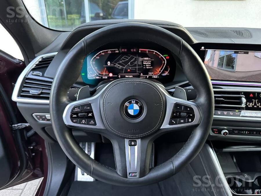Red BMW X6 2020 in Jelgava, with an engine capacity of 3.00 L and mileage of 118 thousand km for 53500 €, photo 13 on AUTOMOTO.COM.LV