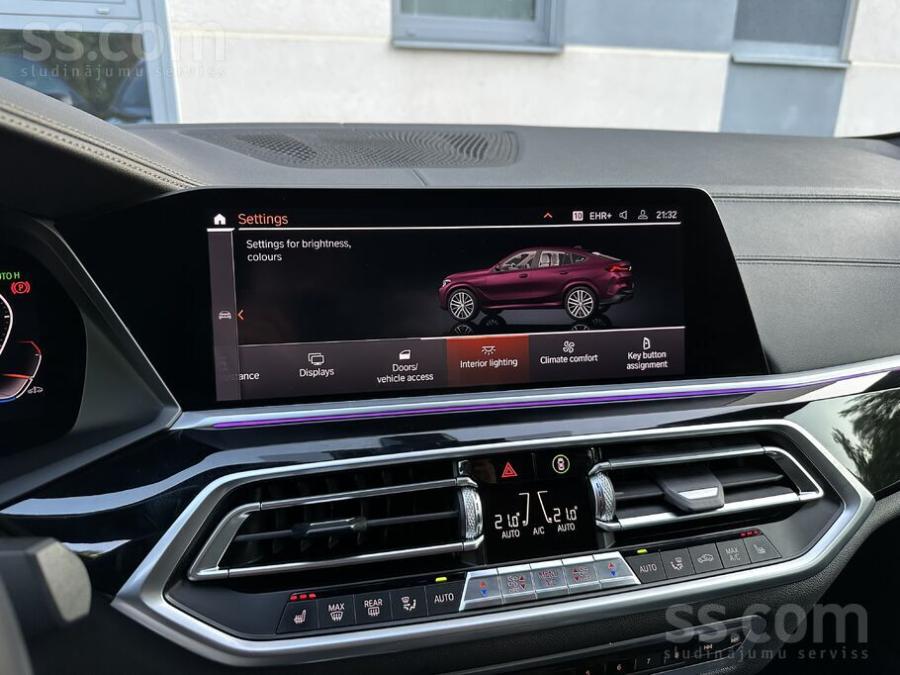 Red BMW X6 2020 in Jelgava, with an engine capacity of 3.00 L and mileage of 118 thousand km for 53500 €, photo 31 on AUTOMOTO.COM.LV