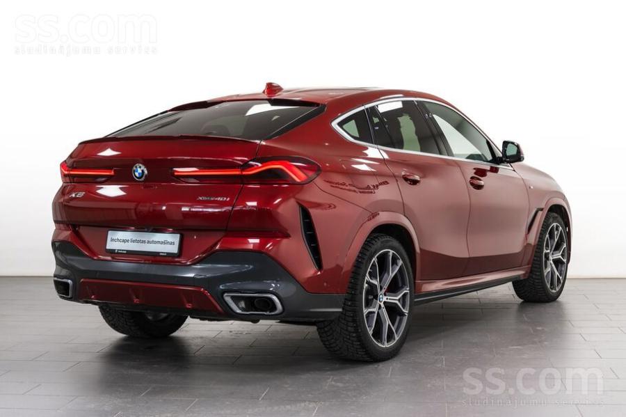 Red BMW X6 2021 in Riga, with an engine capacity of 3.00 L and mileage of 112 thousand km for 55000 €, photo 4 on AUTOMOTO.COM.LV