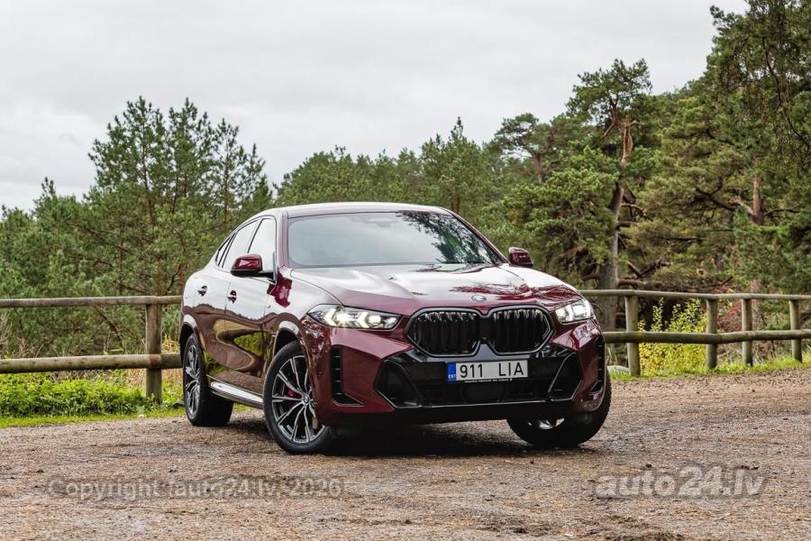 Sarkans BMW X6 2024 Tallina, ar dzinēja tilpumu 3.00 L un nobraukumu 45 tūkst. km par 91500 €, foto 1 vietnē AUTOMOTO.COM.LV