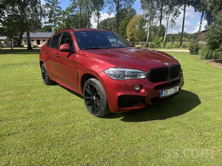 Red BMW X6 2018 in Liepaja, with an engine capacity of 3.00 L and mileage of 128 thousand km for 34990 €, photo 6 on AUTOMOTO.COM.LV