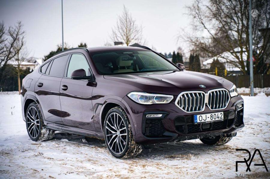 Violet BMW X6 2020 in Riga, with an engine capacity of 2.99 L and mileage of 77 thousand km for 56990 €, photo 3 on AUTOMOTO.COM.LV