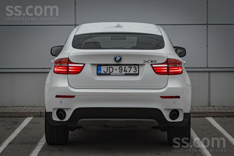 White BMW X6 2010 in Riga, with an engine capacity of 3.00 L and mileage of 239 thousand km for 9990 €, photo 6 on AUTOMOTO.COM.LV